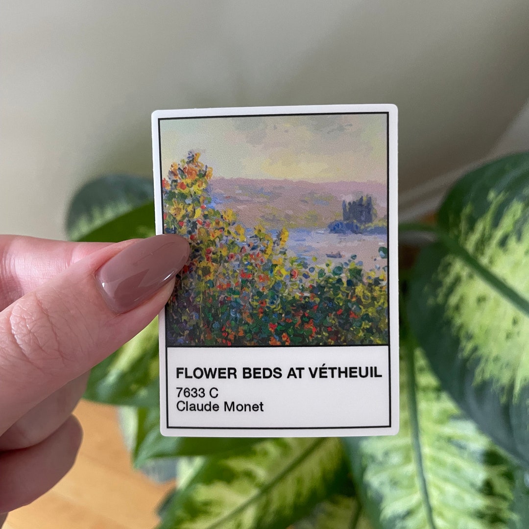 Monet Flower Beds at Vetheiul Planner/laptop Sticker Matte Vinyl Die ...