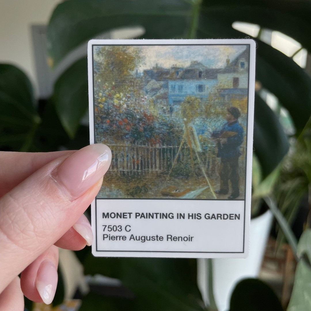 Renoir Monet Painting in His Garden Planner/laptop Sticker Matte Vinyl ...
