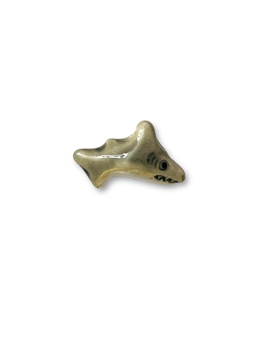 Shark Beads, Peruvian Ceramic Animal Beads, Shark Jewelry, Ocean Animal ...