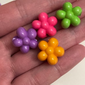 Qty 12-piece Acrylic Assorted Mix Chunky Daisy Beads Size 16mm, Large ...