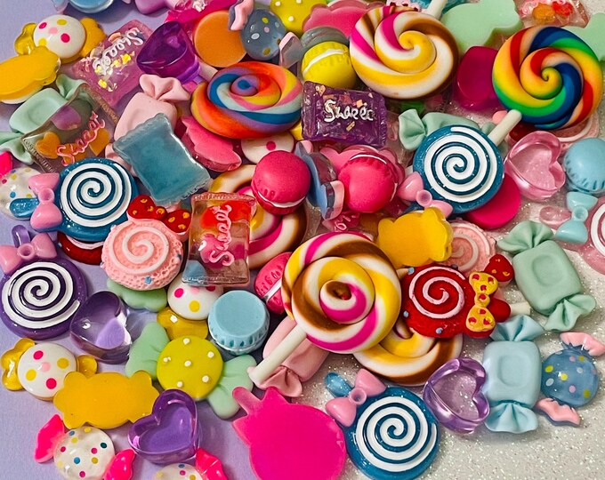 Assorted Candy Cabochons: 20pc Acrylic Flatbacks (12mm-25mm) - Etsy