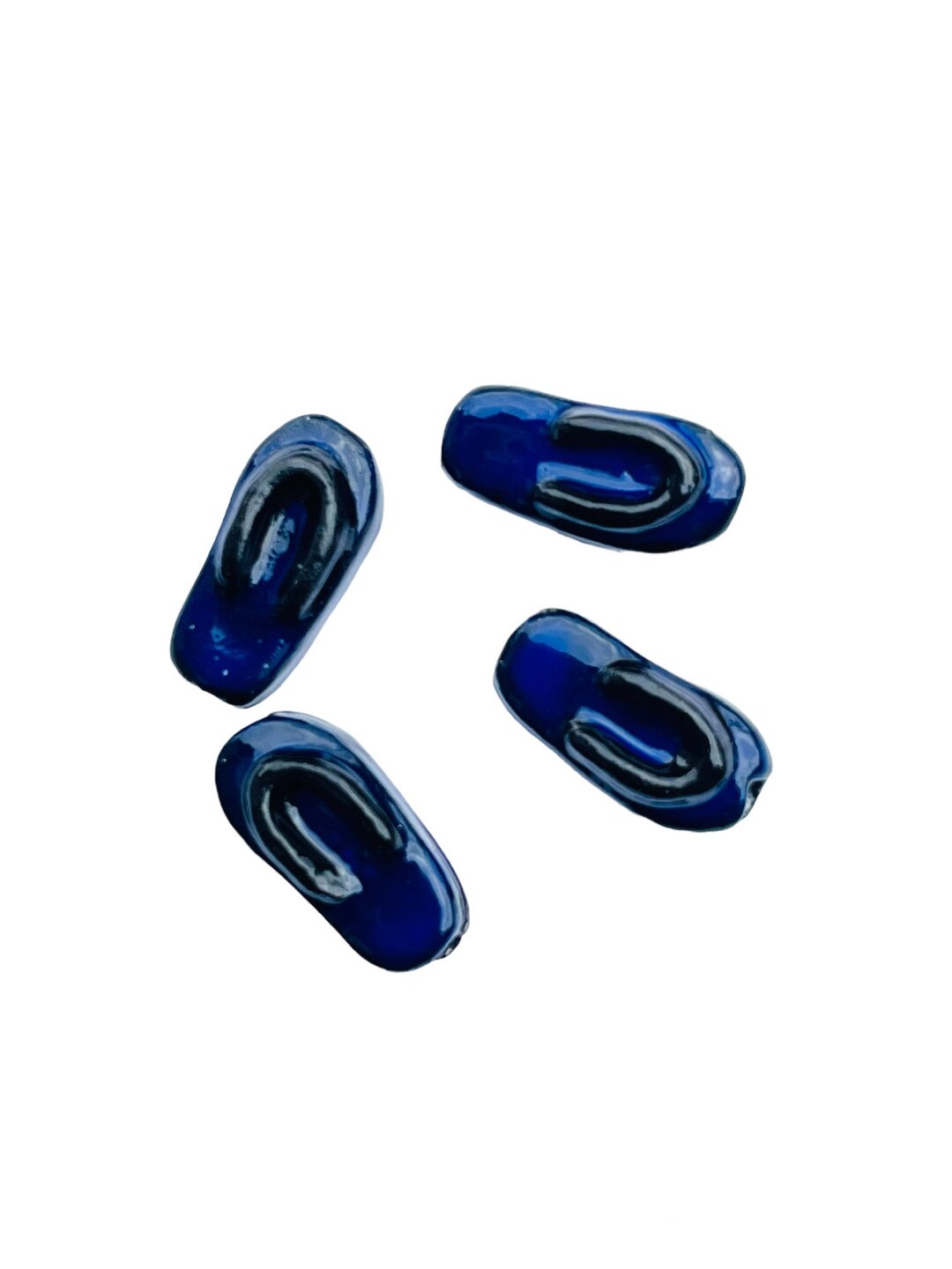 Flip Flop Beads, Peruvian Ceramic Beads, Beach Wear Jewelry, Ceramic ...