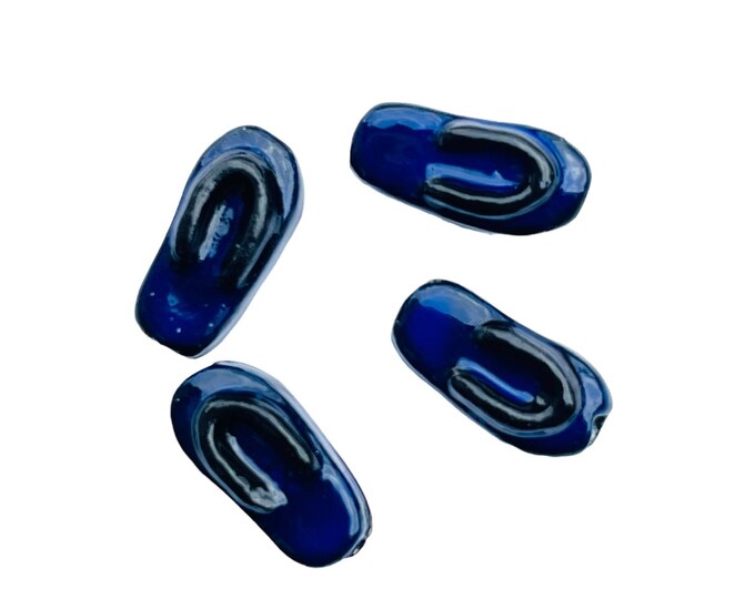 Flip Flop Beads, Peruvian Ceramic Beads, Beach Wear Jewelry, Ceramic ...