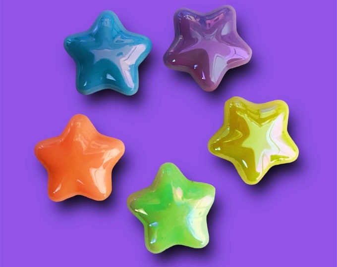 Qty 10 Piece Assorted Pastel Large Acrylic Star Beads 20mm Size - Etsy
