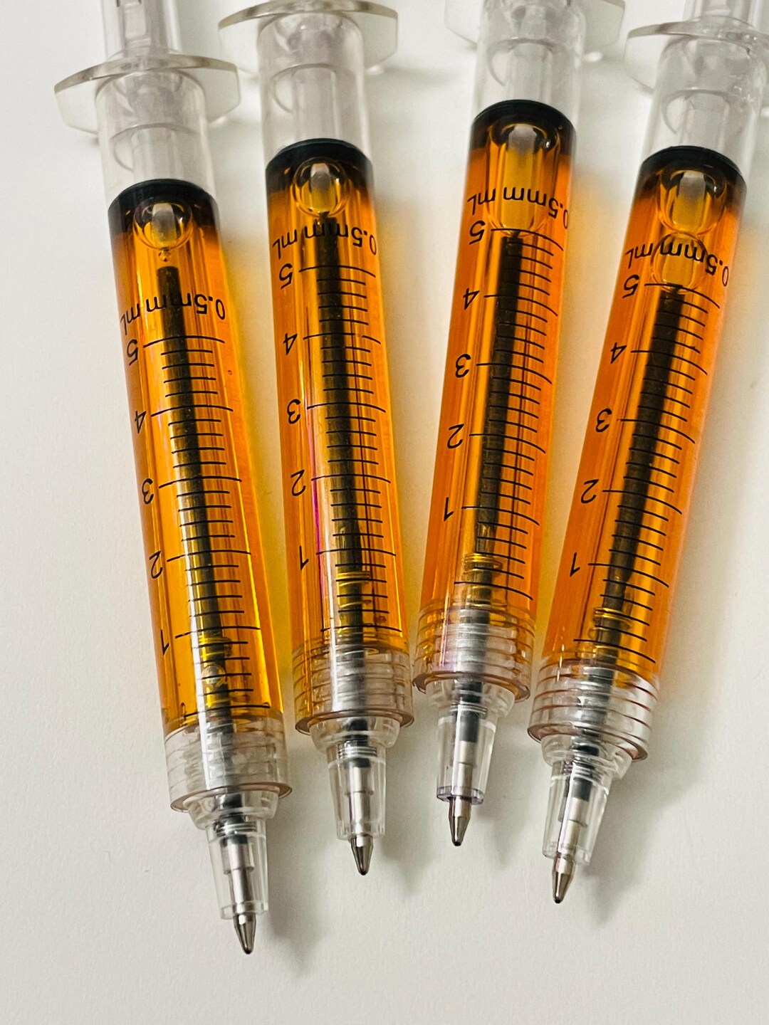 Qty 4 Piece Set of Novelty Syringe Pens, Health Care Worker Gift of ...