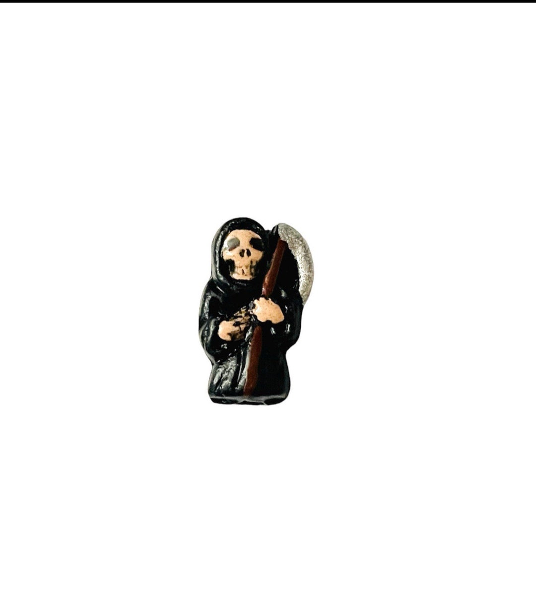 4 Tiny Grim Reaper Beadsperuvian Ceramic Beads - Etsy