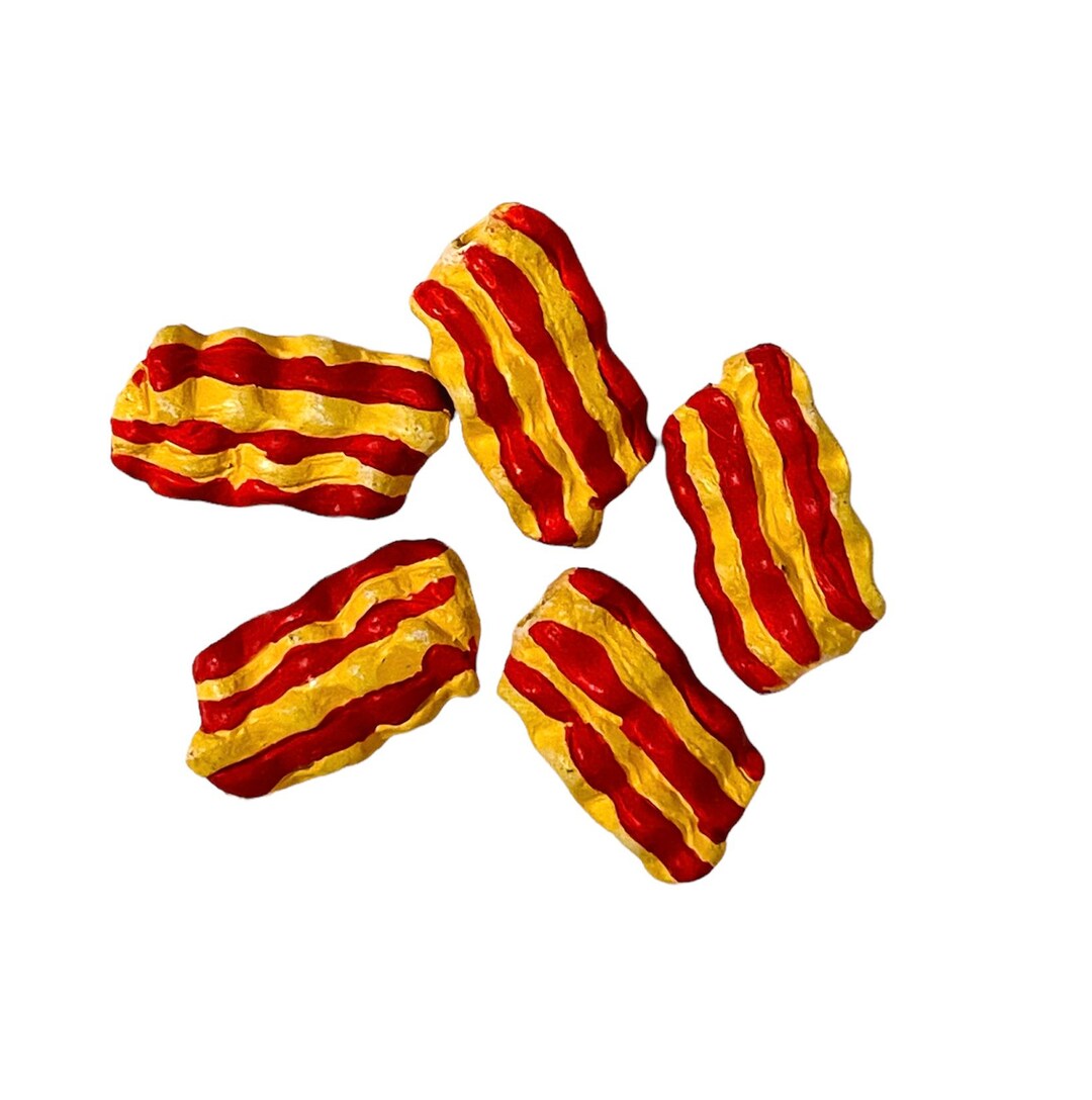 Bacon Beads, Peruvian Ceramic Beads, Ceramic Bacon Beads, Food Jewelry ...