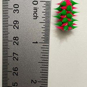 Qty 5 Piece Pink and Green 15mm Rubber Spikes Tube Beads - Etsy