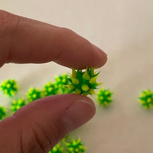 10pc Yellow & Lime Green Rubber Spike Beads: 10mm Silicone Spikey Balls ...