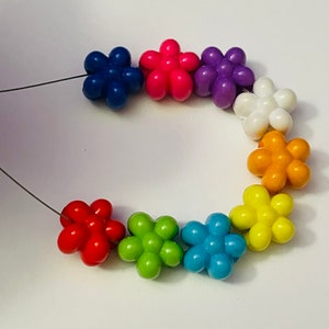 Qty 12-piece Acrylic Assorted Mix Chunky Daisy Beads Size 16mm, Large ...