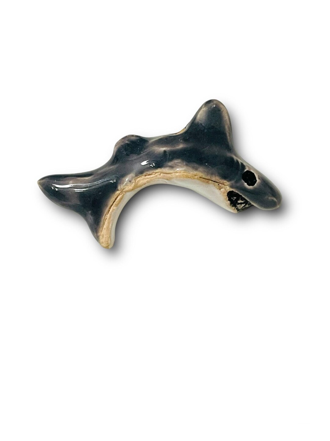 Hand-painted Peruvian Ceramic Shark Beads: Sea Life Jewelry, Set of 4 ...