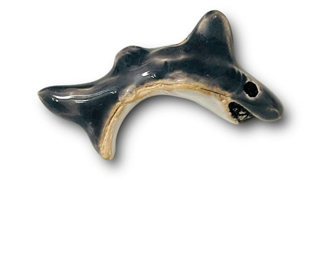 Shark Beads, Peruvian Ceramic Animal Beads, Shark Jewelry, Ocean Animal ...