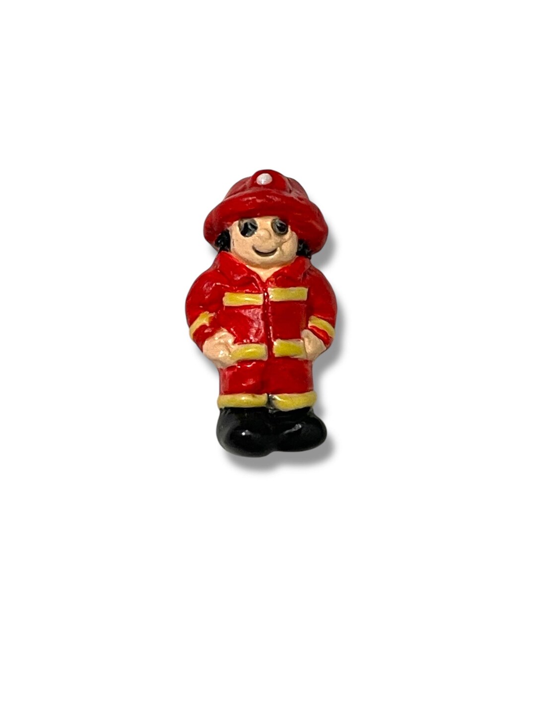 Hand-painted Firefighter Ceramic Beads: Peruvian Jewelry Charms - Etsy