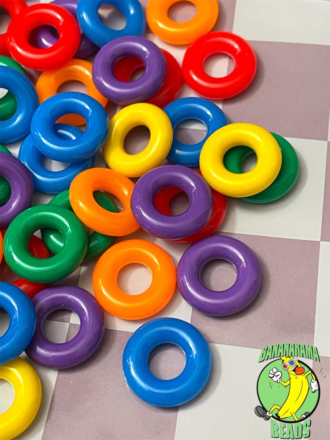Qty 24-piece Acrylic Rainbow Ring Beads Size 14mm - Etsy