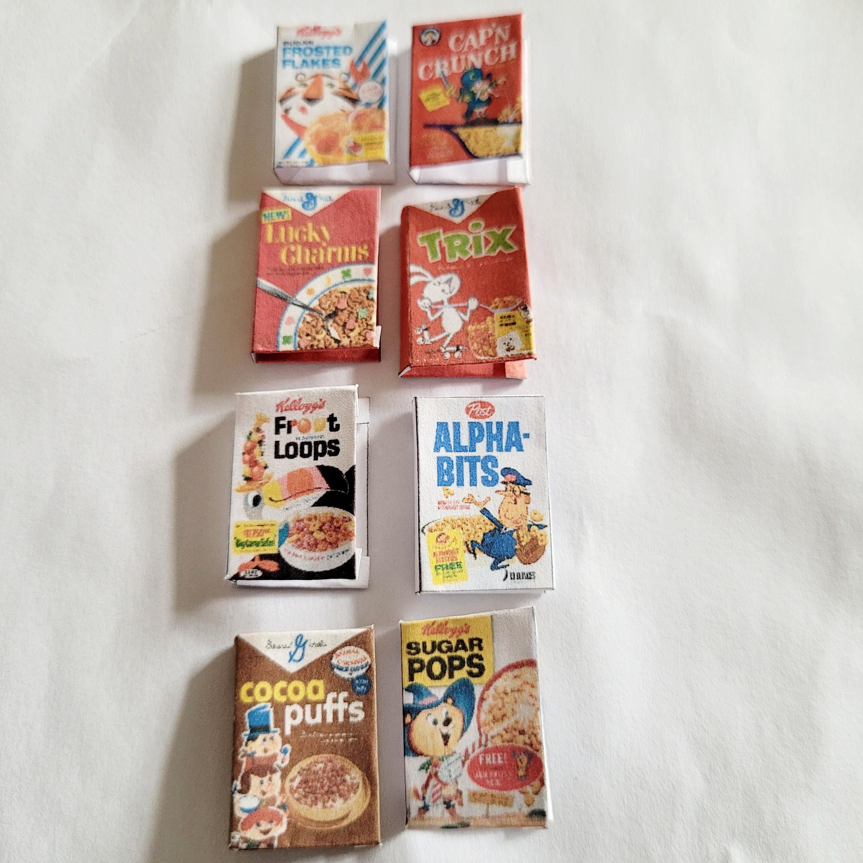 Miniature Retro Cereal Box / Minitaure Retro Cereal / 1:12 Scale/ Set ...