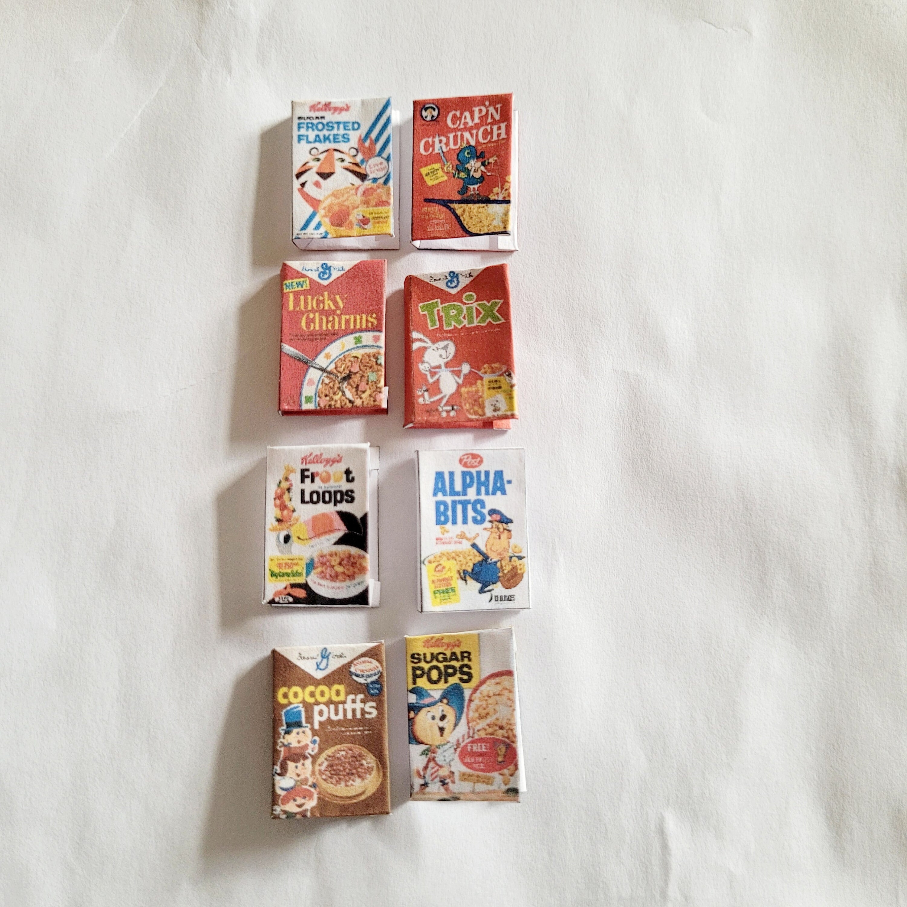 Miniature Retro Cereal Box / Minitaure Retro Cereal / 1:12 Scale/ Set ...
