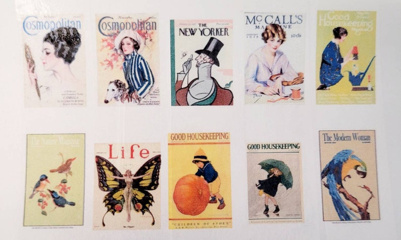 Miniature Vintage Magazine Set Mini Book Decoration Magazine - Etsy
