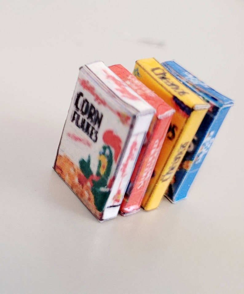 Miniature Cereal Box / Minitaure Cereals / 1:12 Scale/ Set of - Etsy