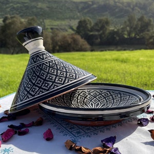 Large Moroccan Ceramic Tagine, Handmade Tagine for Cooking and Serving ...