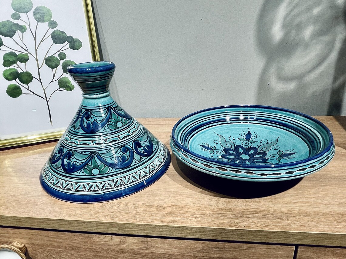Moroccan Tagine Hand-painted Pottery Tajine Handmade Tajine - Etsy