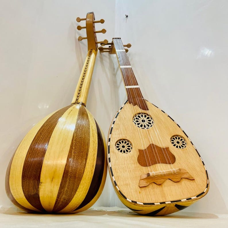 Lute Oud Music Instrument With 6-strings Tunes, Handmade Professional ...