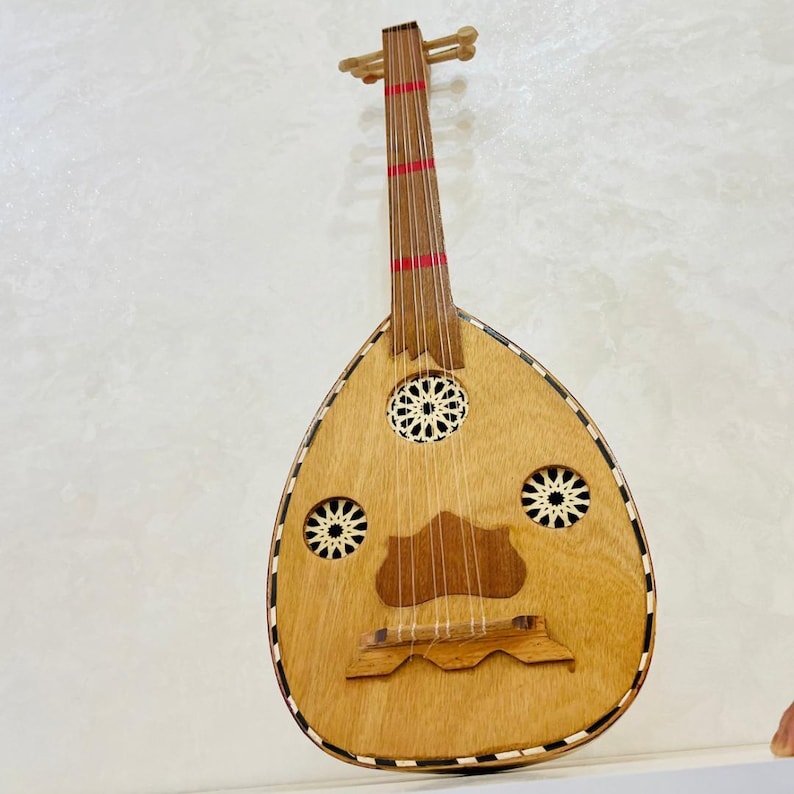 Lute Oud Music Instrument With 6-strings Tunes, Handmade Professional ...
