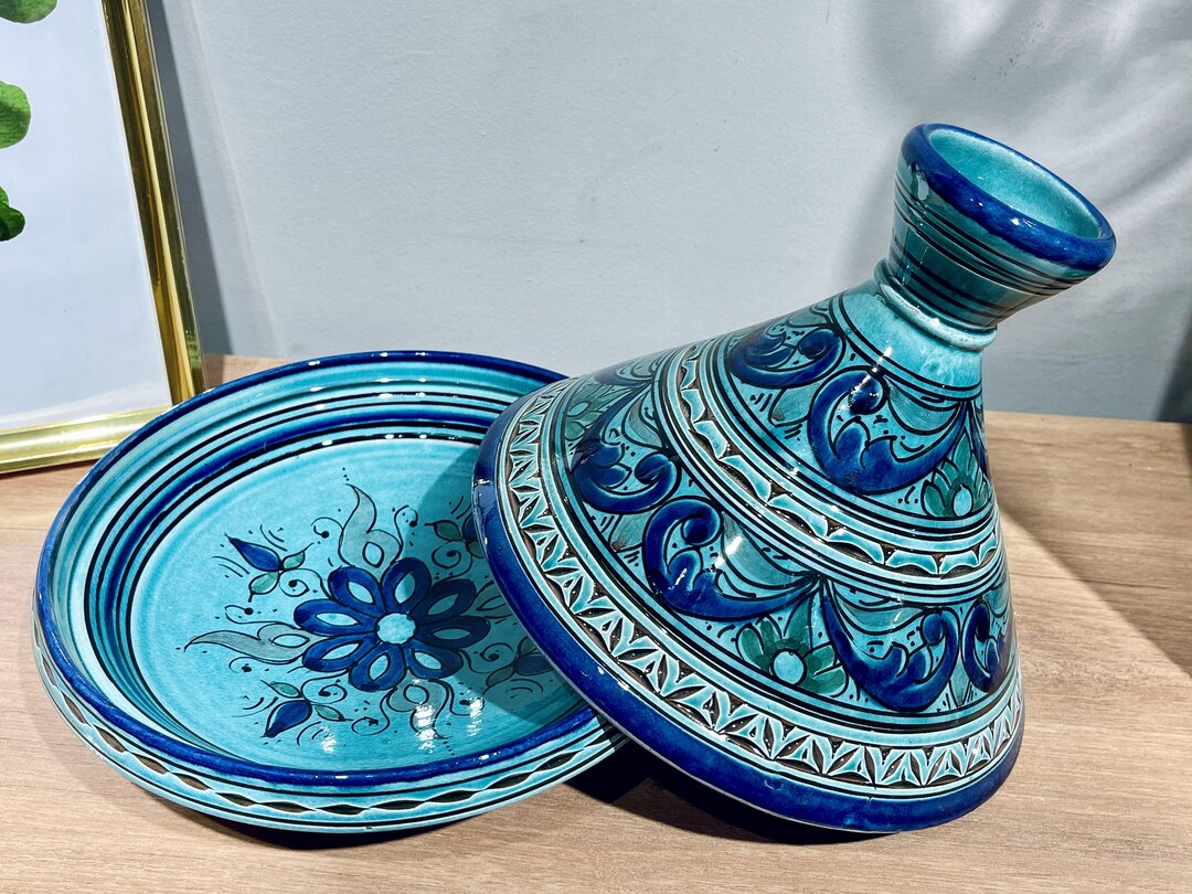 Moroccan Tagine Hand-painted Pottery Tajine Handmade Tajine Serving ...