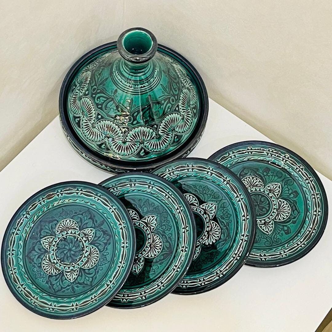 Set of Tagine and Plate Collection, Handmade Plates &dining Essentials ...