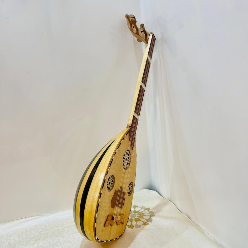 Lute Oud Music Instrument With 6-strings Tunes, Handmade Professional ...
