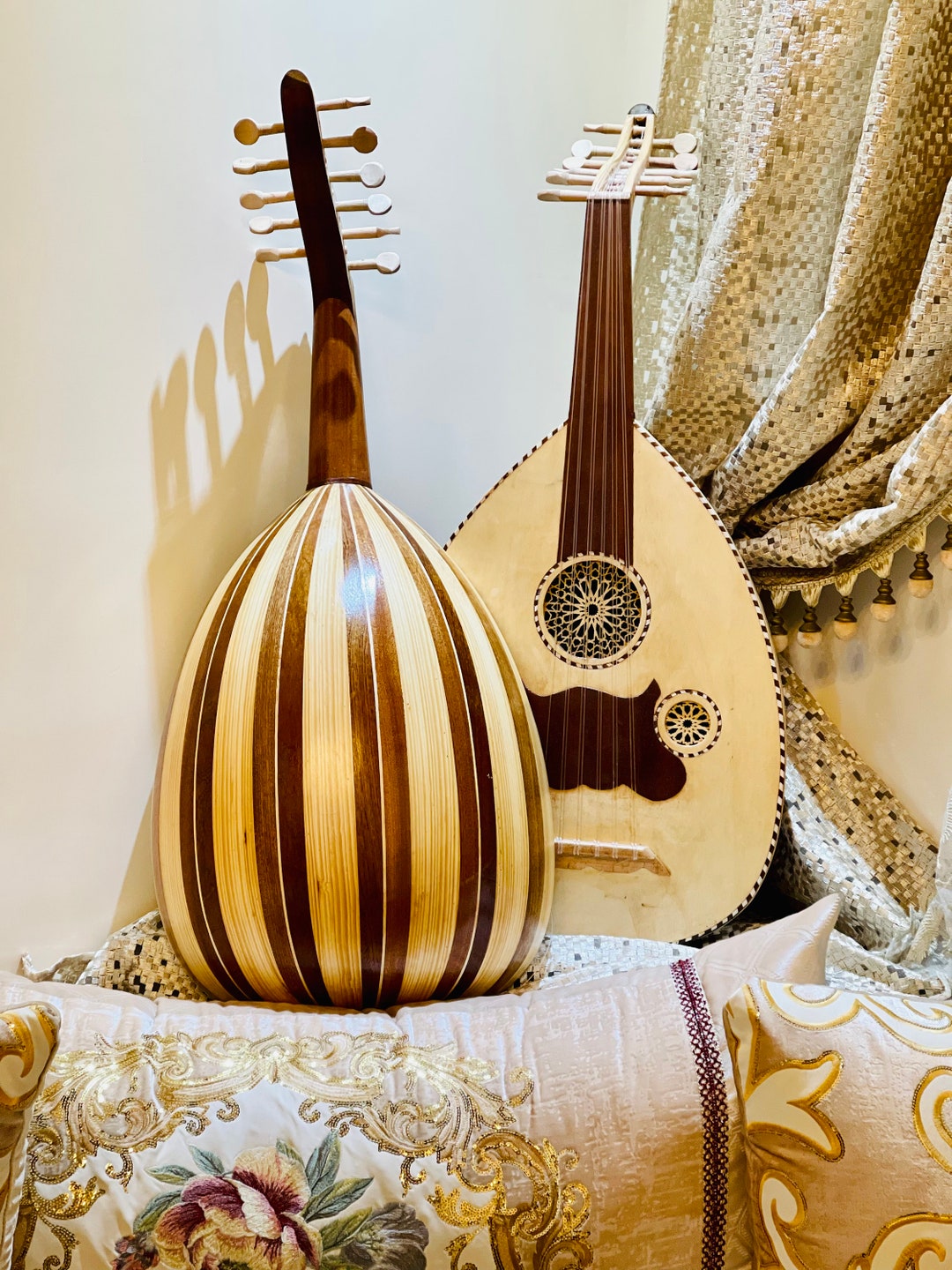 Large Oud Lute Music Instrument With11-strings Tunes, Handmade ...