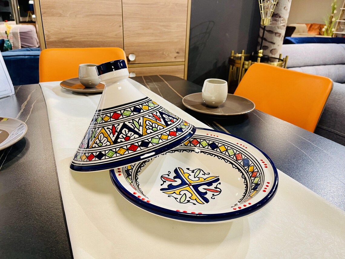 Moroccan Large Tagine Hand-painted Pottery Tajine Handmade - Etsy