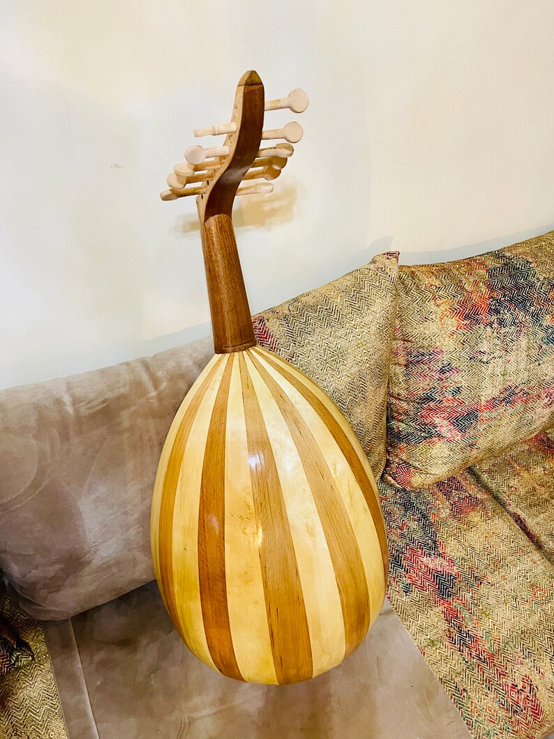Large Lute OUD Wood Musical Instrument 11 Strings Tunes - Etsy