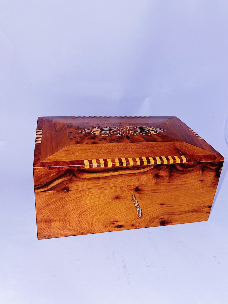 Moroccan Thuya Wood Jewelry Box Boxes Large Handcrafted Jewelry Box ...