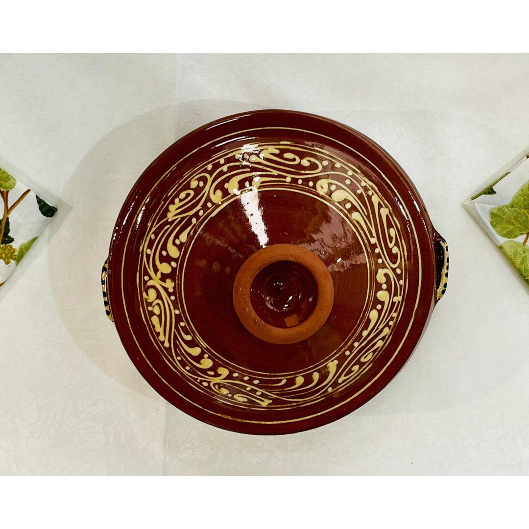 Small Tagine Cooking Pot, Hand-painted Clay Tajine Dish, Stove Cooking ...