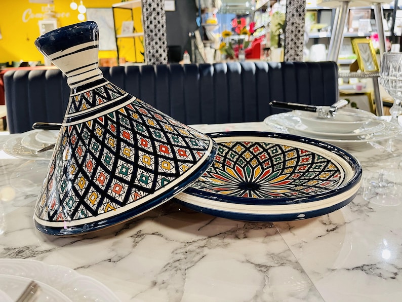 Moroccan Large Tagine Hand-painted Pottery Tajine Handmade - Etsy