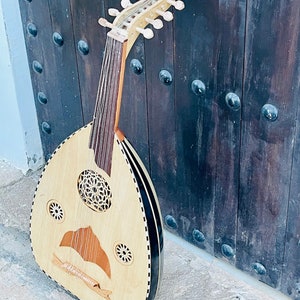 Large Lute Oud Musical Instrument, Handmade Lute Bag,11-strings Tunes ...