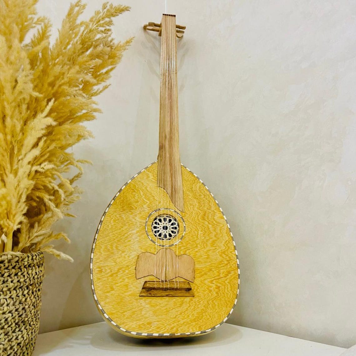 Large Lute Oud Music Instrument With 6-strings Tunes, Handmade ...