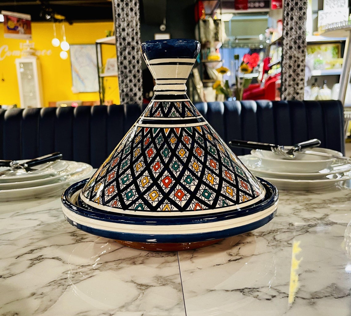 Moroccan Large Tagine Hand-painted Pottery Tajine Handmade | Etsy