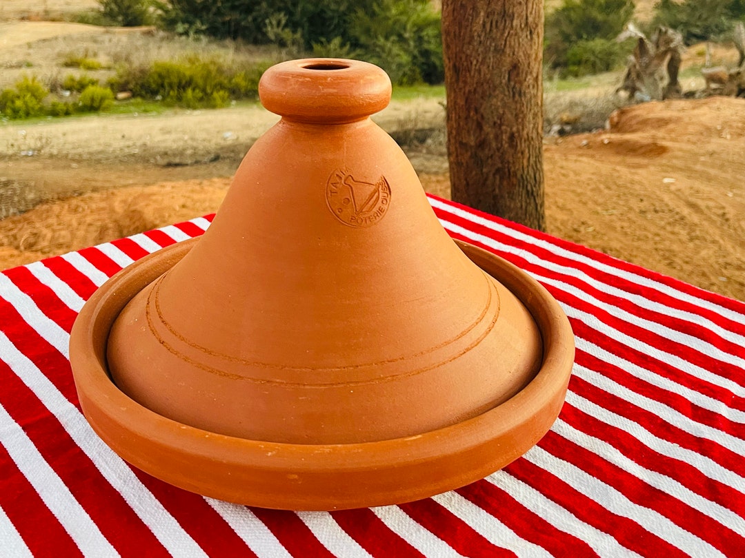 Unglazed Moroccan Tagine for Cooking, 100% Handmade Ceramic Tajine for ...