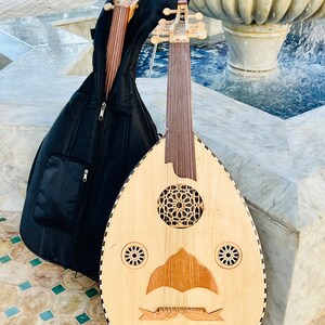 Large Lute Oud Musical Instrument, Handmade Lute Bag,11-strings Tunes ...