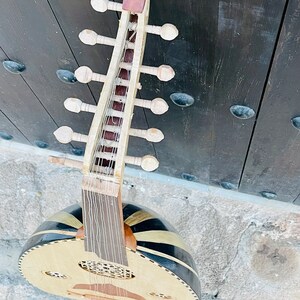 Large Lute Oud Musical Instrument, Handmade Lute Bag,11-strings Tunes ...