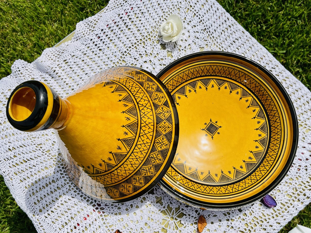 Large Moroccan Ceramic Tagine, Hand-painted Tajine, Handmade Tajine for ...