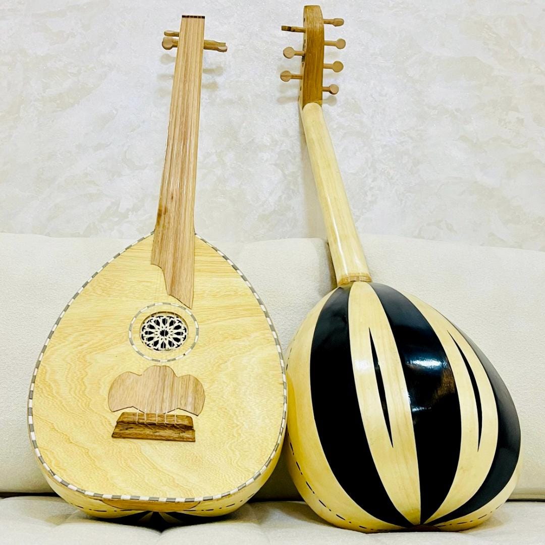 Large Lute Oud Music Instrument With 7-strings Tunes, Handmade ...