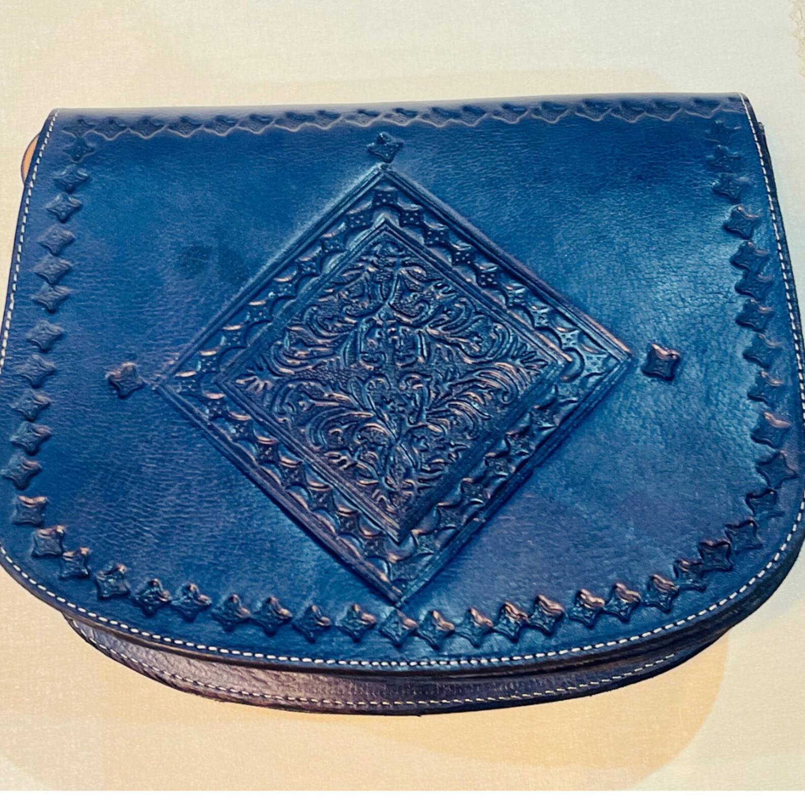 Moroccan Leather Bag, Genuine Leather Crossbody Bag, Moroccan Shoulder ...