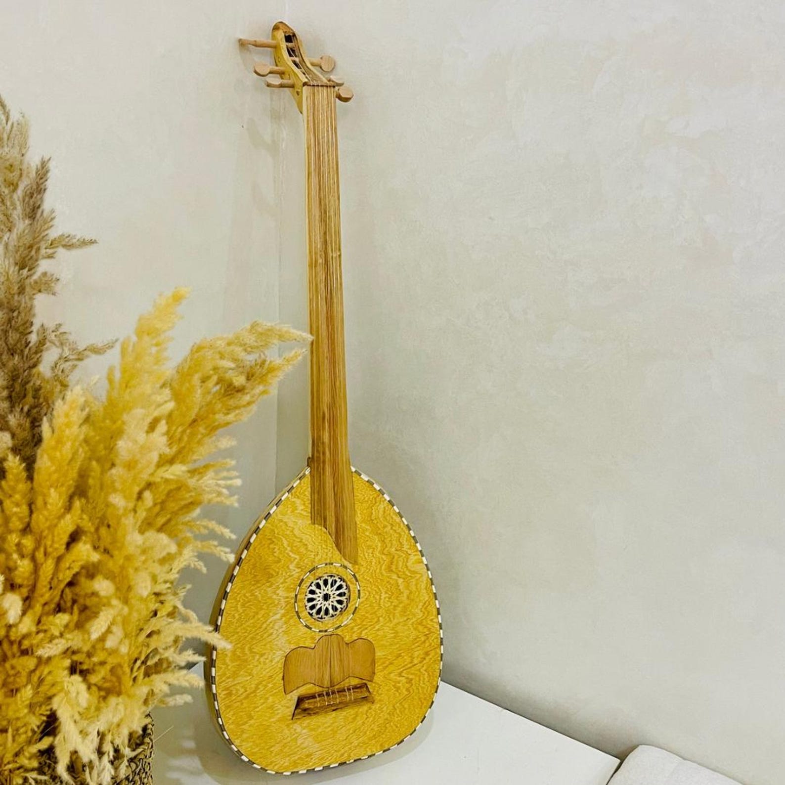 Large Lute Oud Music Instrument With 6-strings Tunes, Handmade ...