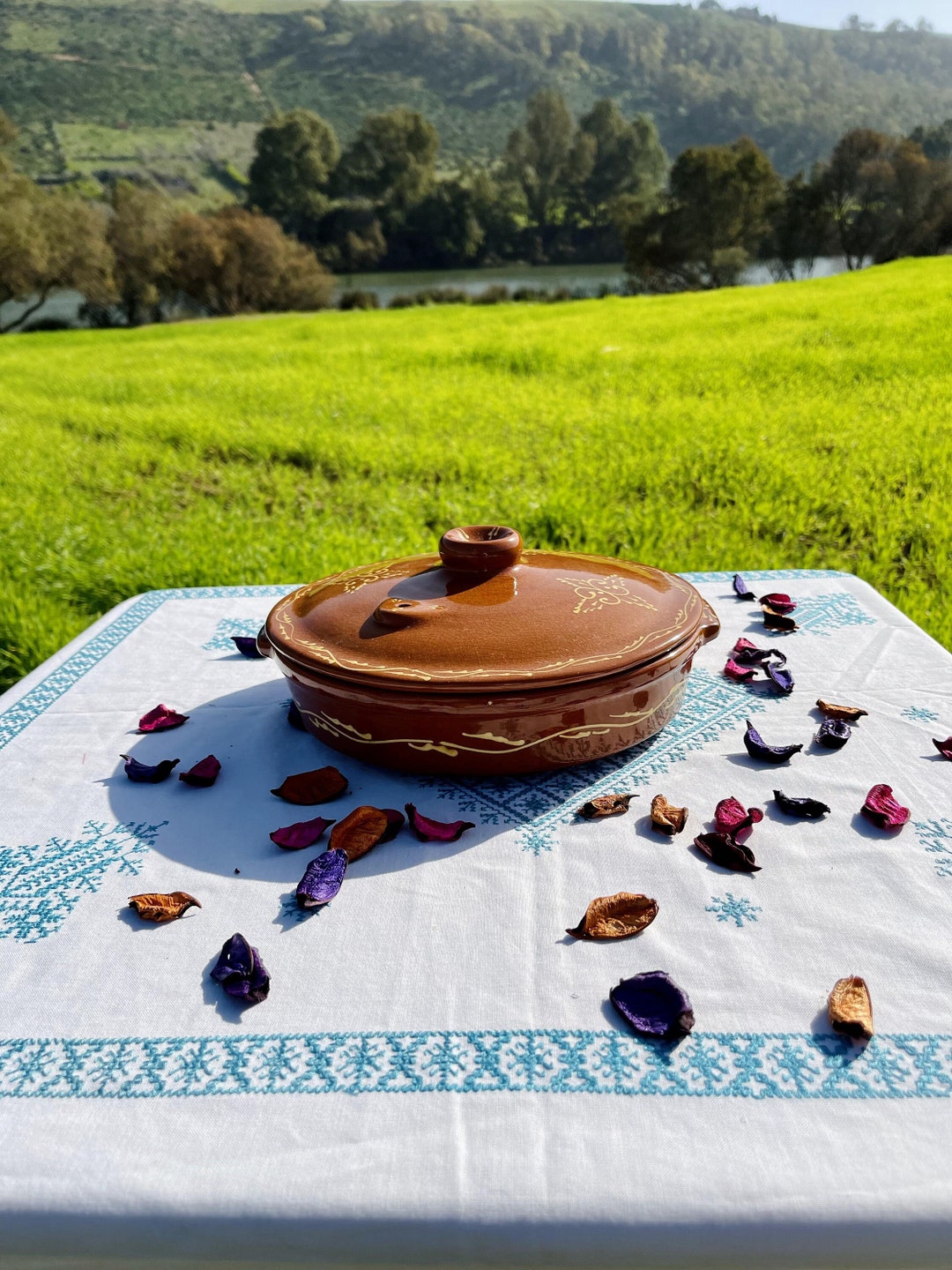 Handmade Moroccan Tagine, Large Clay Cooking Pot With Lid - Etsy