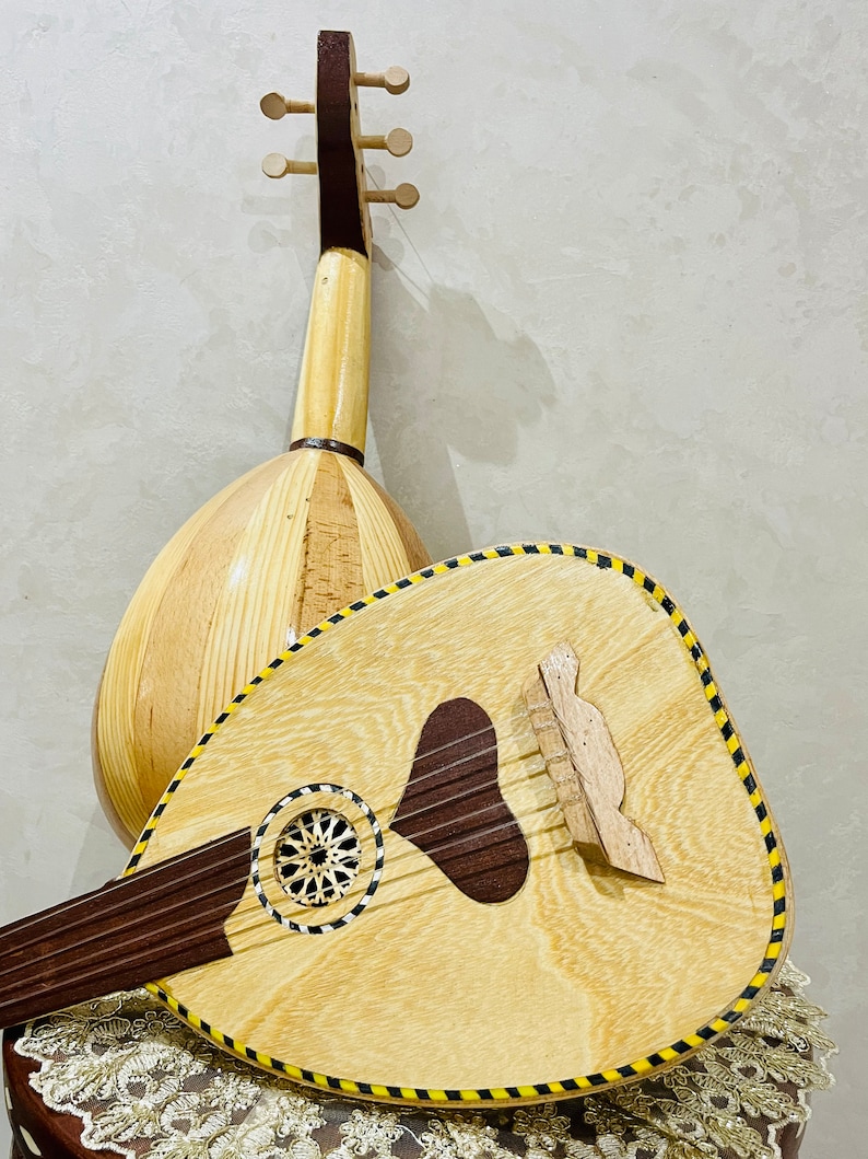 Lute Oud Music Instrument With 5 Strings Tunes Plus Case, Musical ...