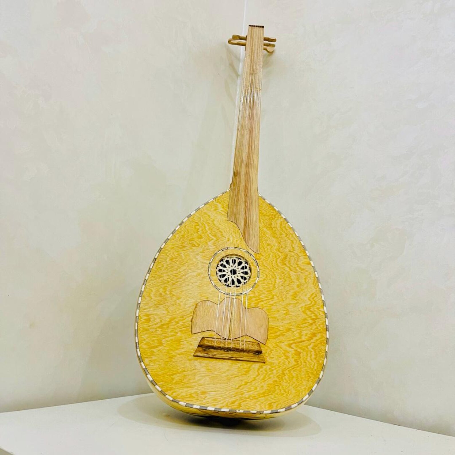 Large Lute Oud Music Instrument With 6-strings Tunes, Handmade ...