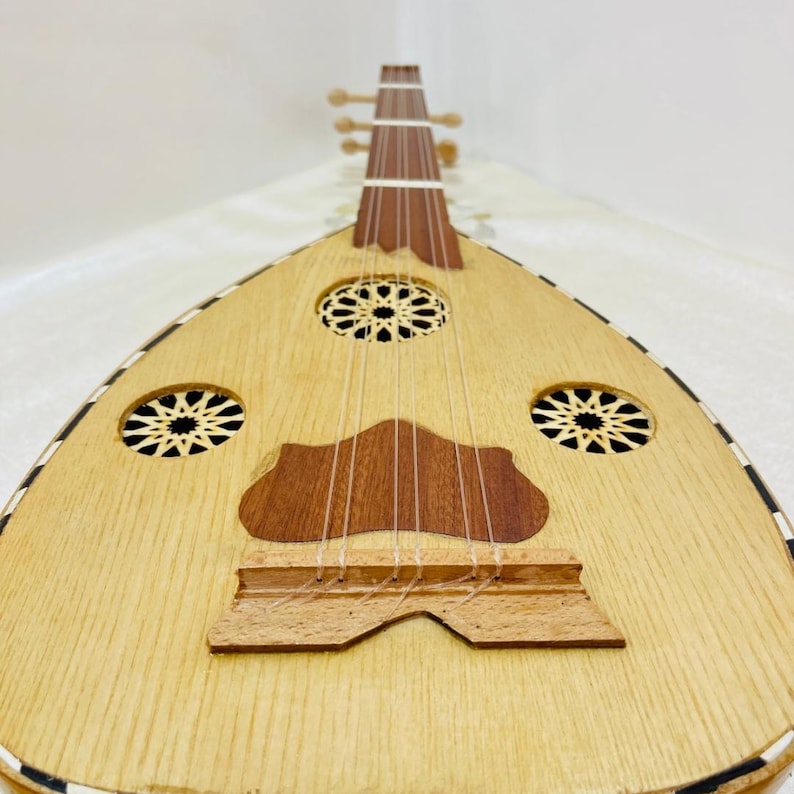 Lute Oud Music Instrument With 6-strings Tunes, Handmade Professional ...