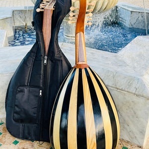 Large Lute Oud Musical Instrument, Handmade Lute Bag,11-strings Tunes ...
